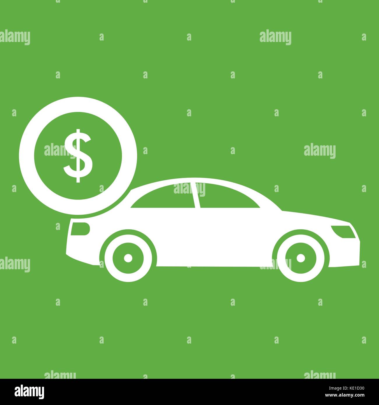 Car and dollar sign icon green Stock Vector Image & Art - Alamy
