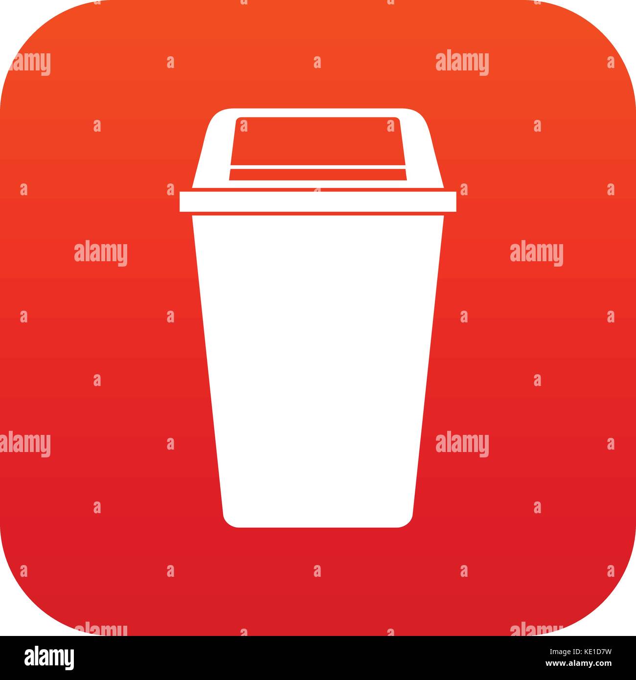 Plastic flip lid bin icon digital red Stock Vector Image & Art - Alamy