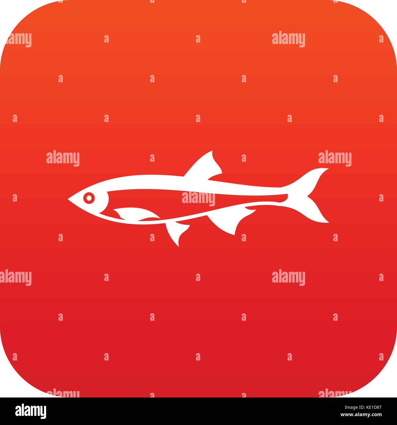 Herring fish icon digital red Stock Vector Image & Art - Alamy