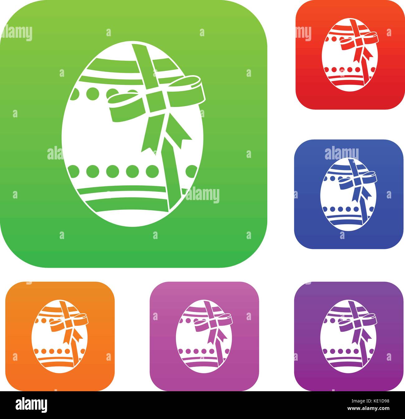 Big easter egg set color collection Stock Vector Image & Art - Alamy