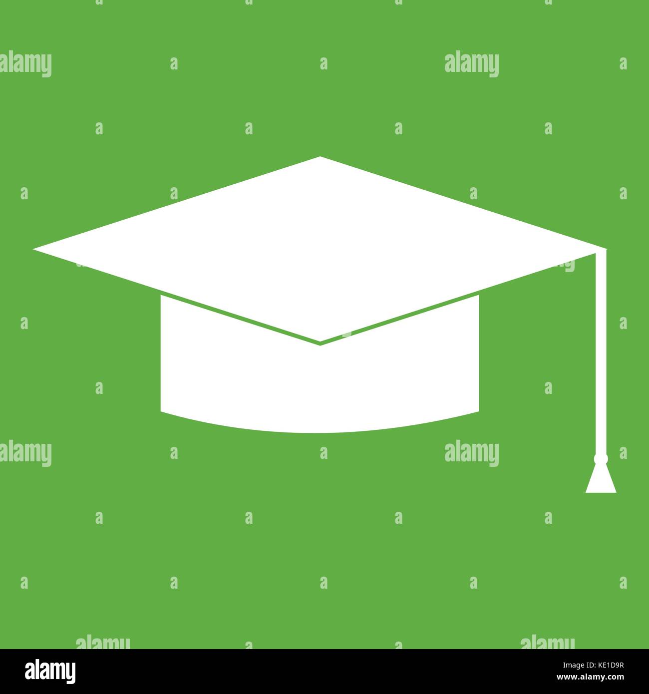 Graduation cap icon green Stock Vector Image & Art - Alamy