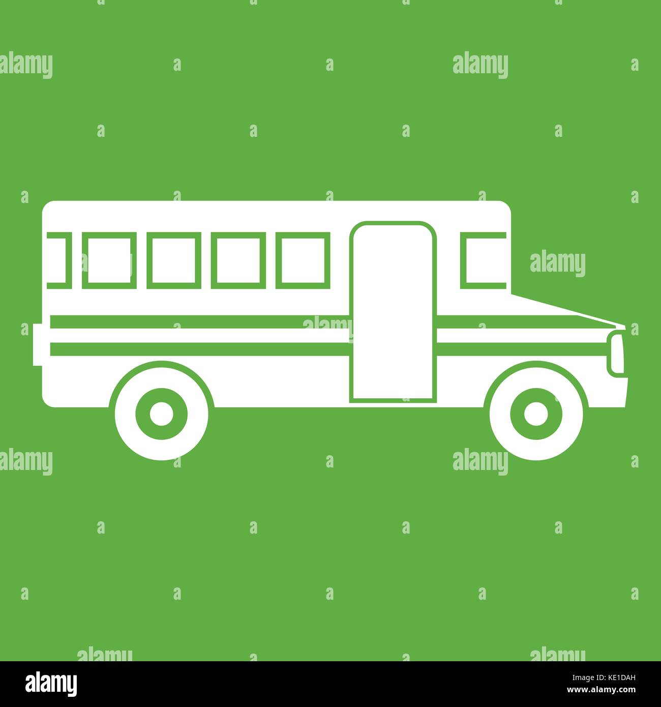 School bus icon green Stock Vector Image & Art - Alamy
