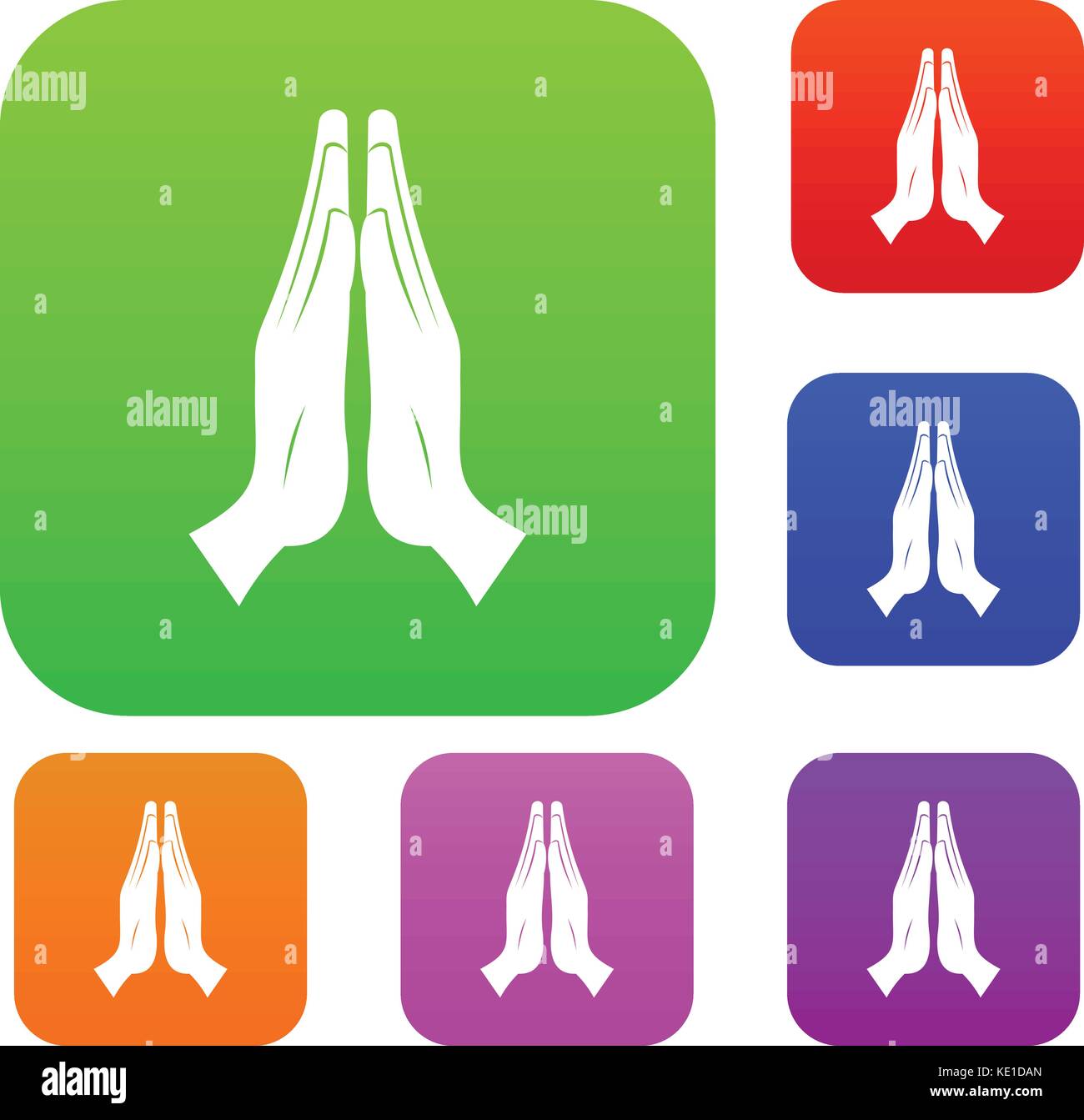 Prayer set color collection Stock Vector Image & Art - Alamy