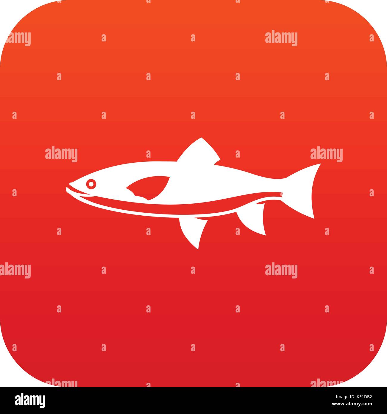 Fish icon digital red Stock Vector Image & Art - Alamy
