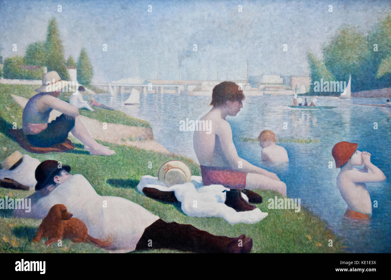 Georges Seurat - Bathers at Asnières (1884 Stock Photo - Alamy