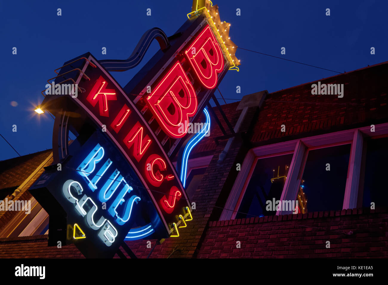 MEMPHIS, TENNESSEE, May 11, 2015 : City neon lights on Beale Street ...