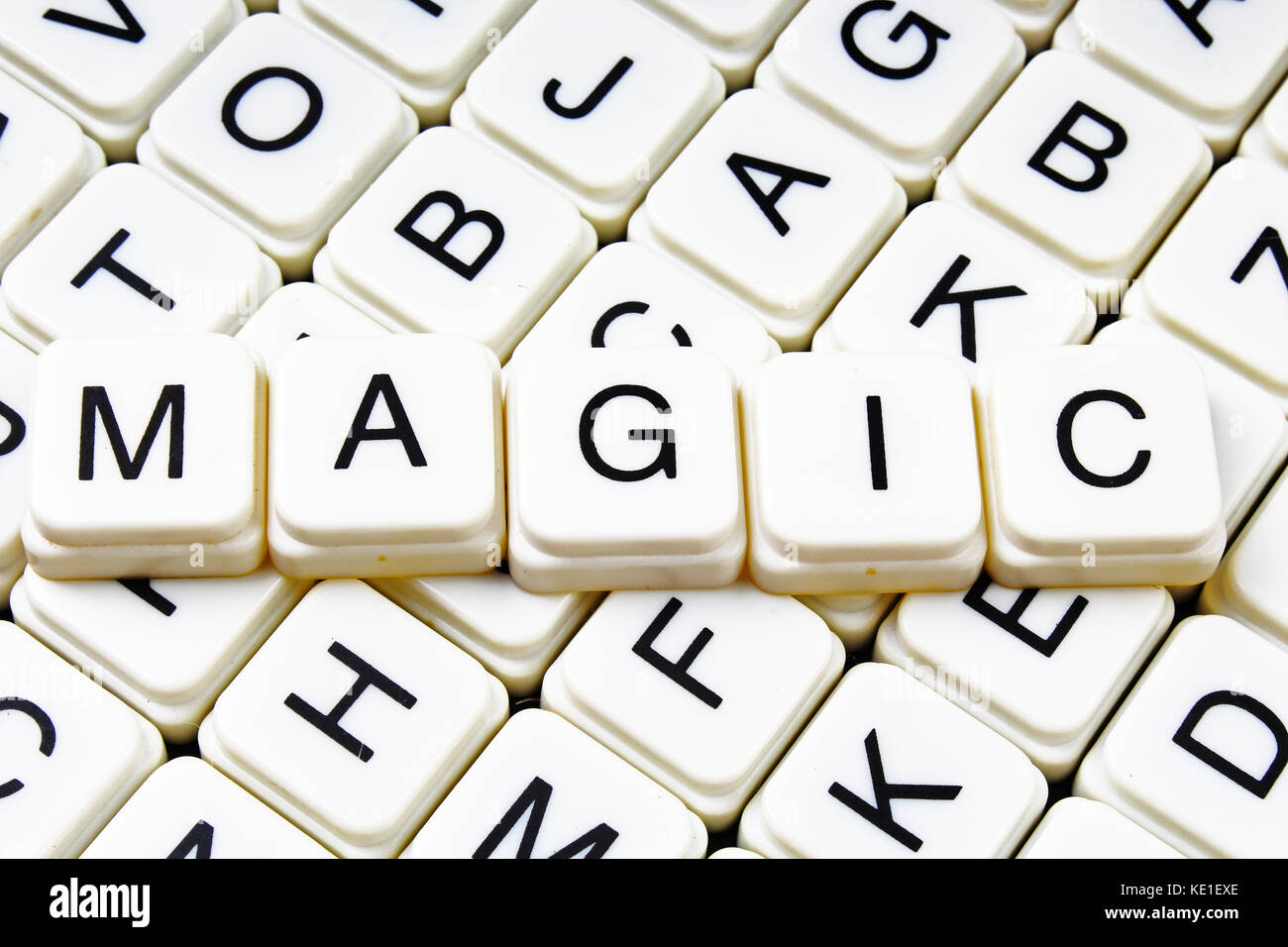 Magic text word crossword. Alphabet letter blocks game texture ...