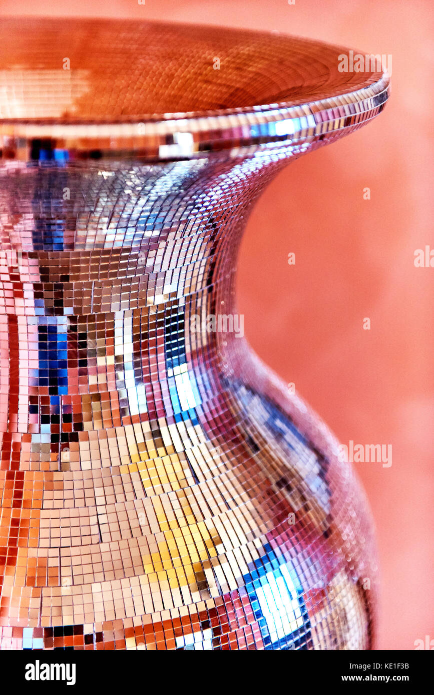 Part of a shiny mirror vase Stock Photo - Alamy