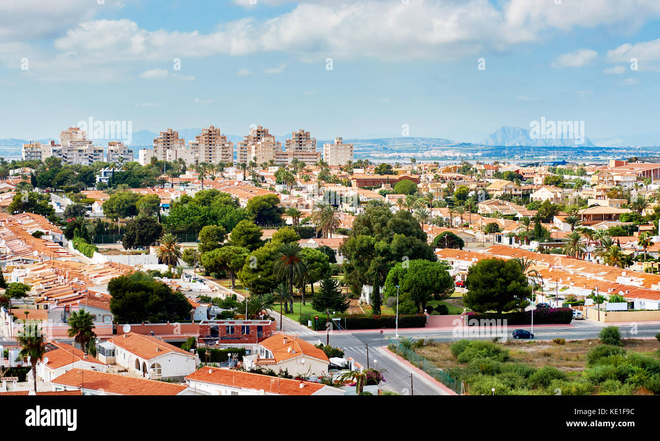 Cityscape of Torrevieja city. Torrevieja is a Mediterranean city ...