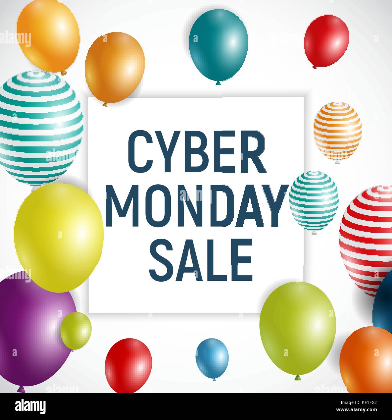 Cyber Monday Background Sale Concept. Vector Illustration Stock Vector ...