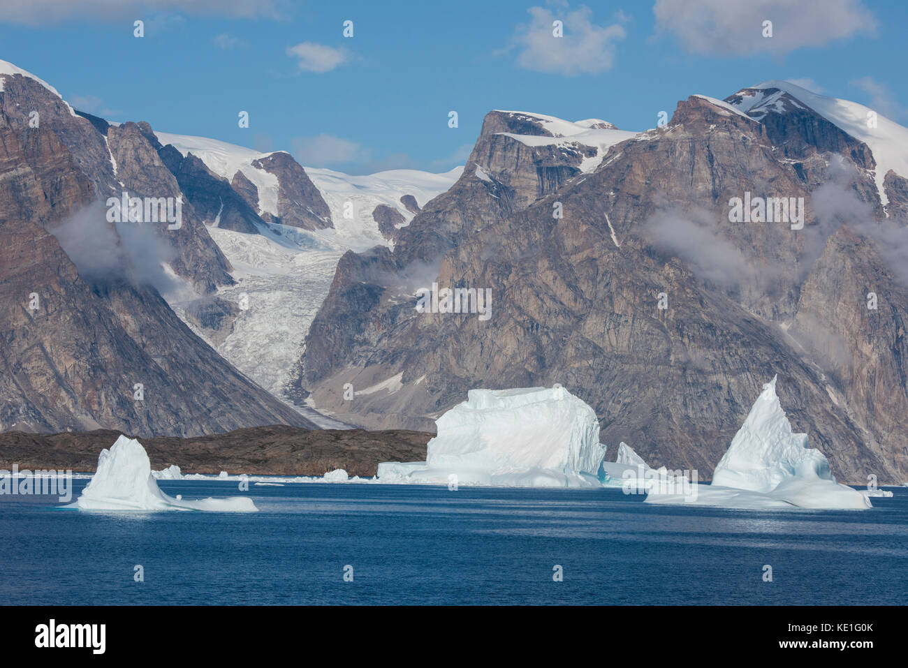 Greenland, Scoresbysund aka Scoresby Sund, Nordvestfjord. Iceberg ...
