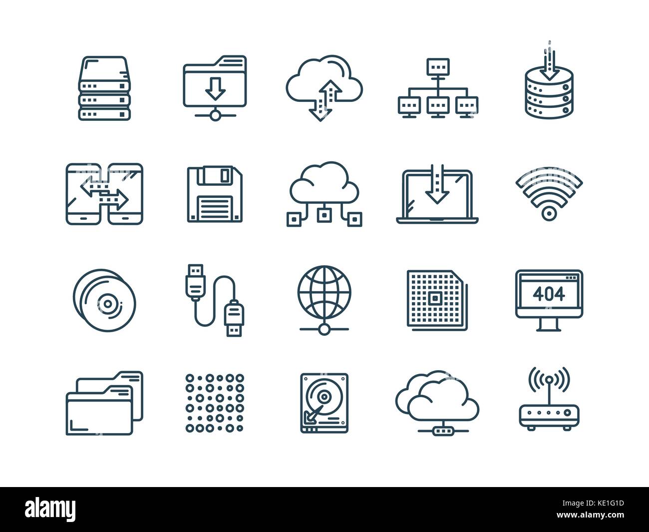 Cloud omputing. Internet technology. Online services. Data processing ...