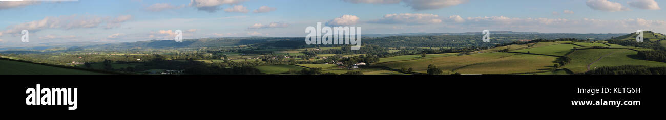View across the Towey Valley Stock Photo - Alamy
