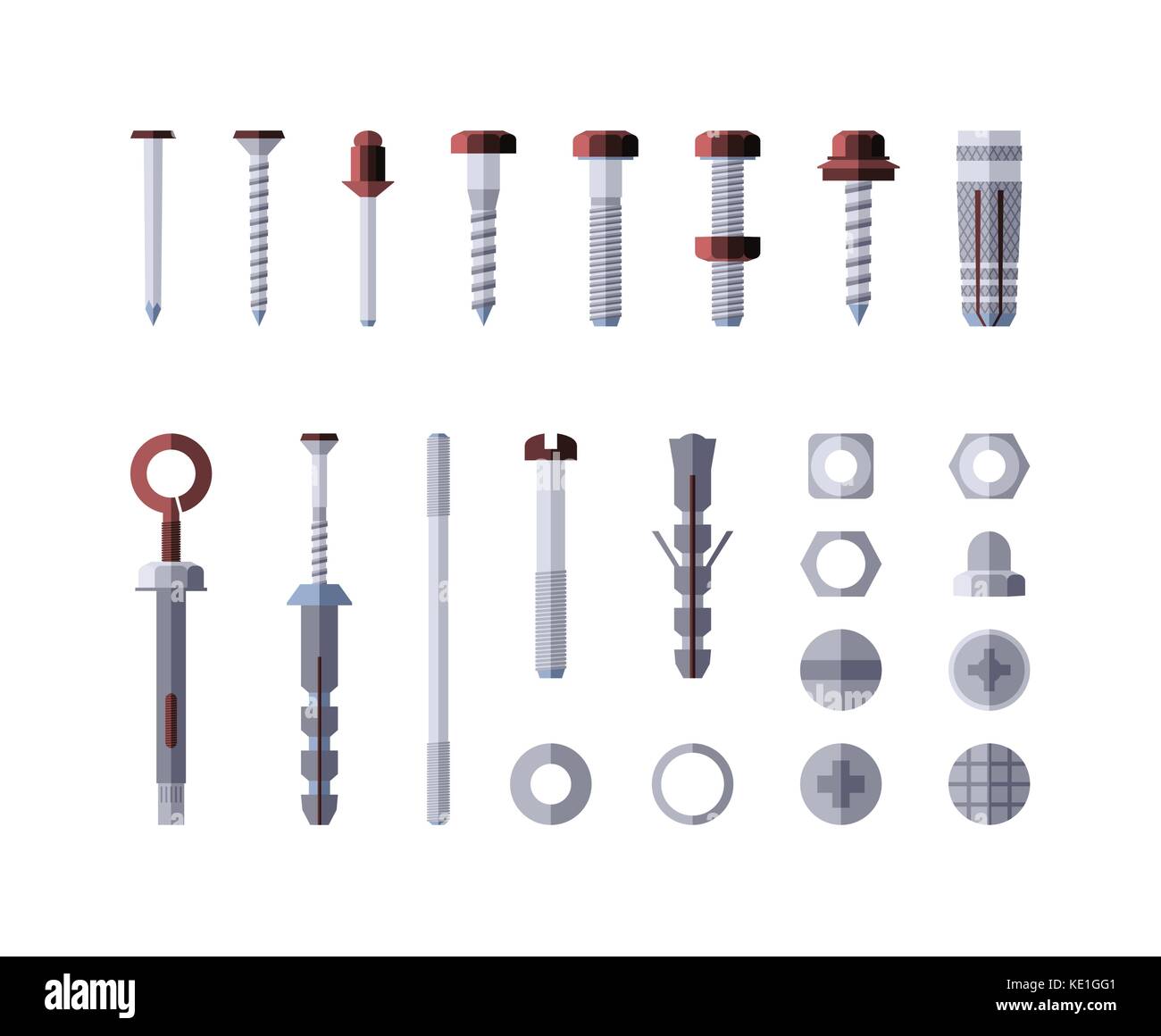 Metal hardware - modern vector isolated illustration Stock Vector Image ...