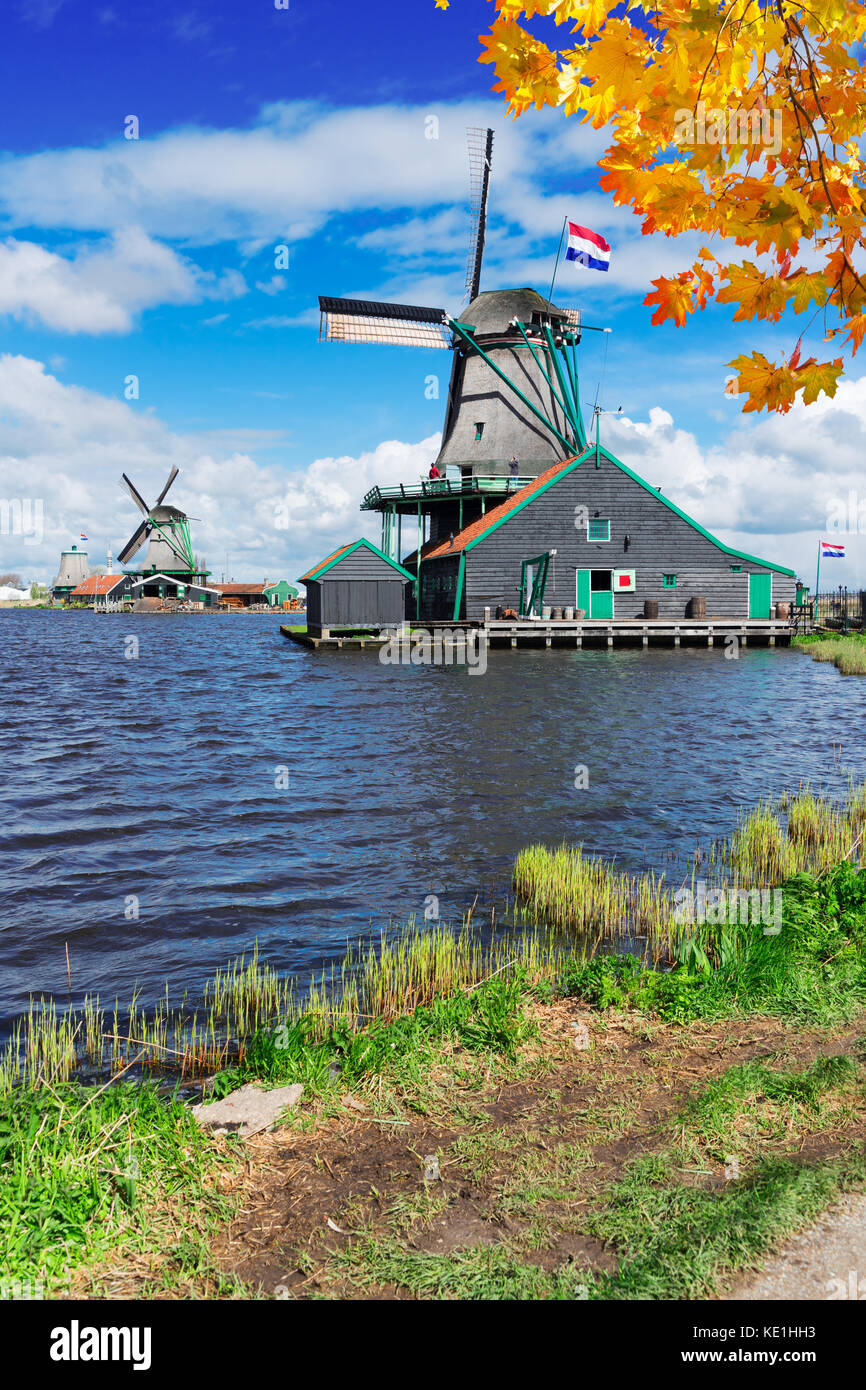 Dutch wind mills Stock Photo - Alamy