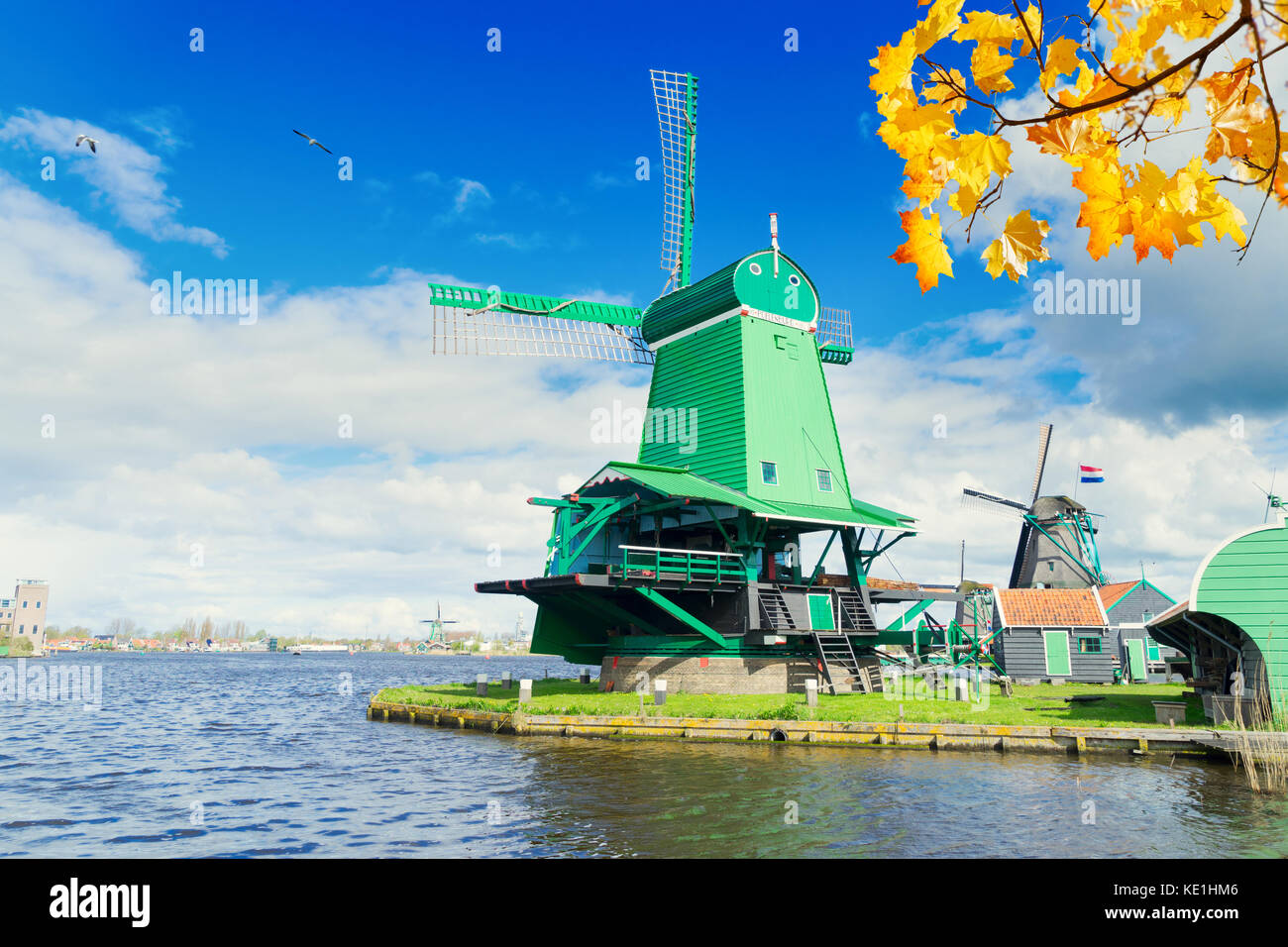 Dutch wind mills Stock Photo - Alamy