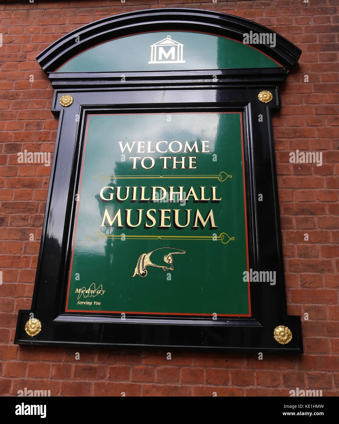 Sign for Guildhall Museum Rochester Kent UK October 2017 Stock Photo ...