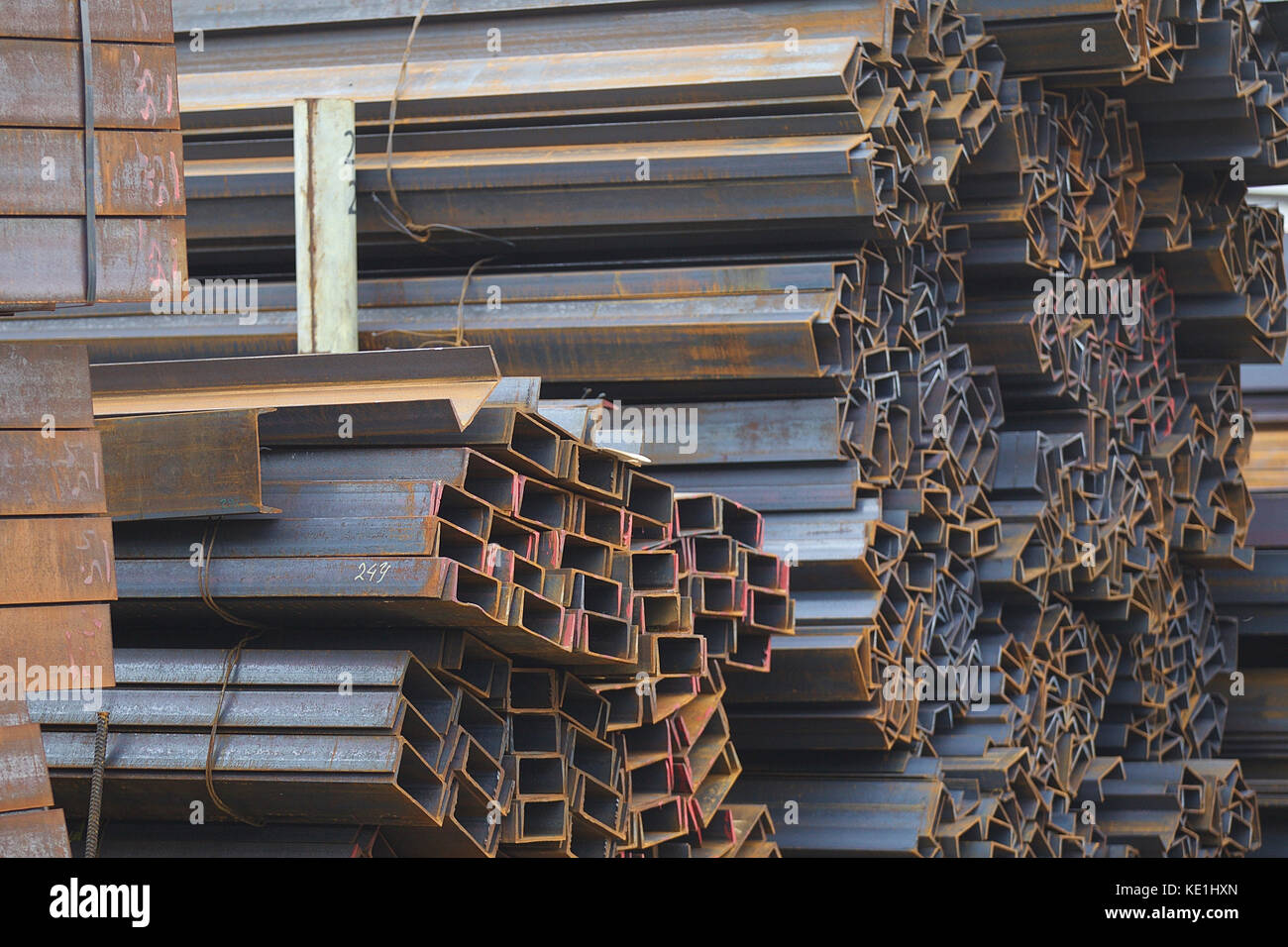 Metal profiles of different kinds are located in the metal products ...