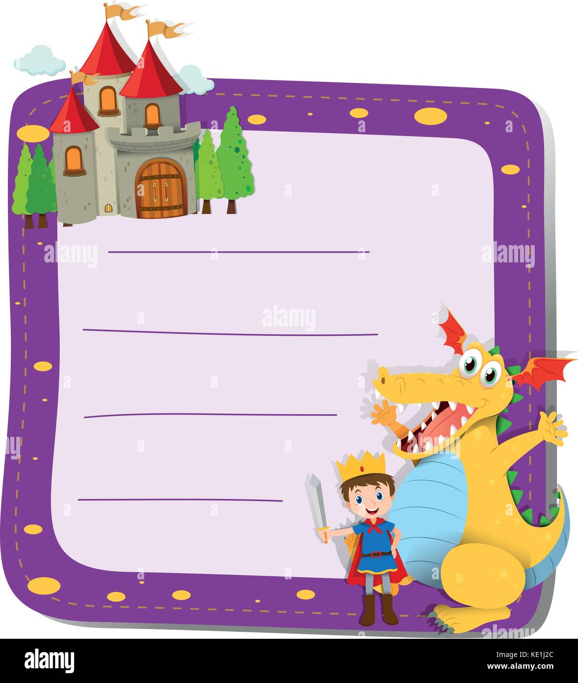 Dragon vector border Stock Vector Images - Alamy