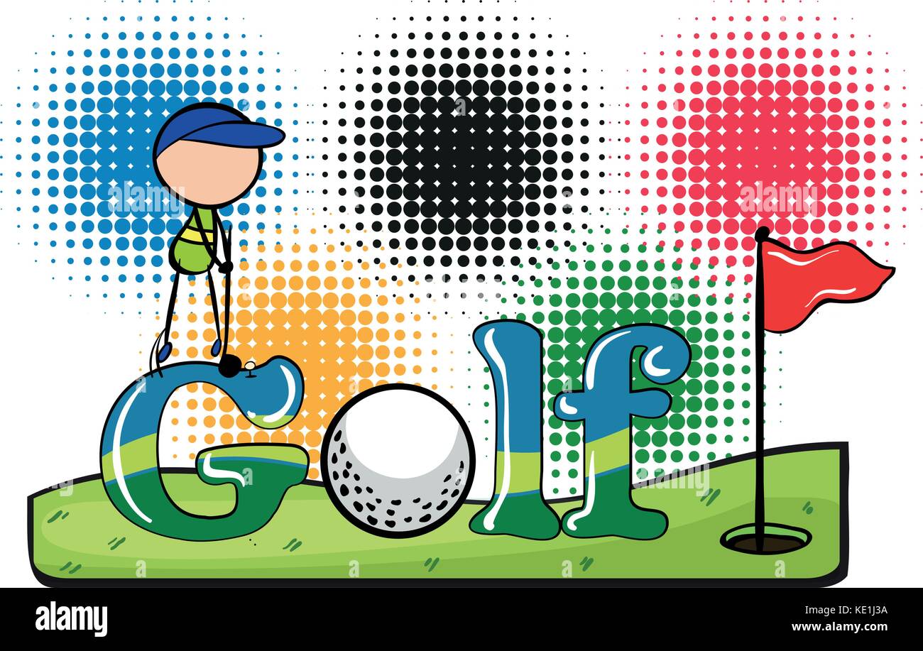 Sport theme with golf illustration Stock Vector Image & Art - Alamy