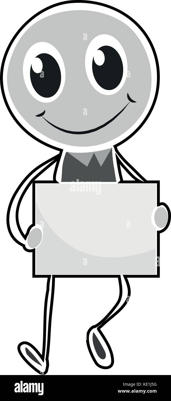 Smiling man holding card Stock Vector Images - Alamy