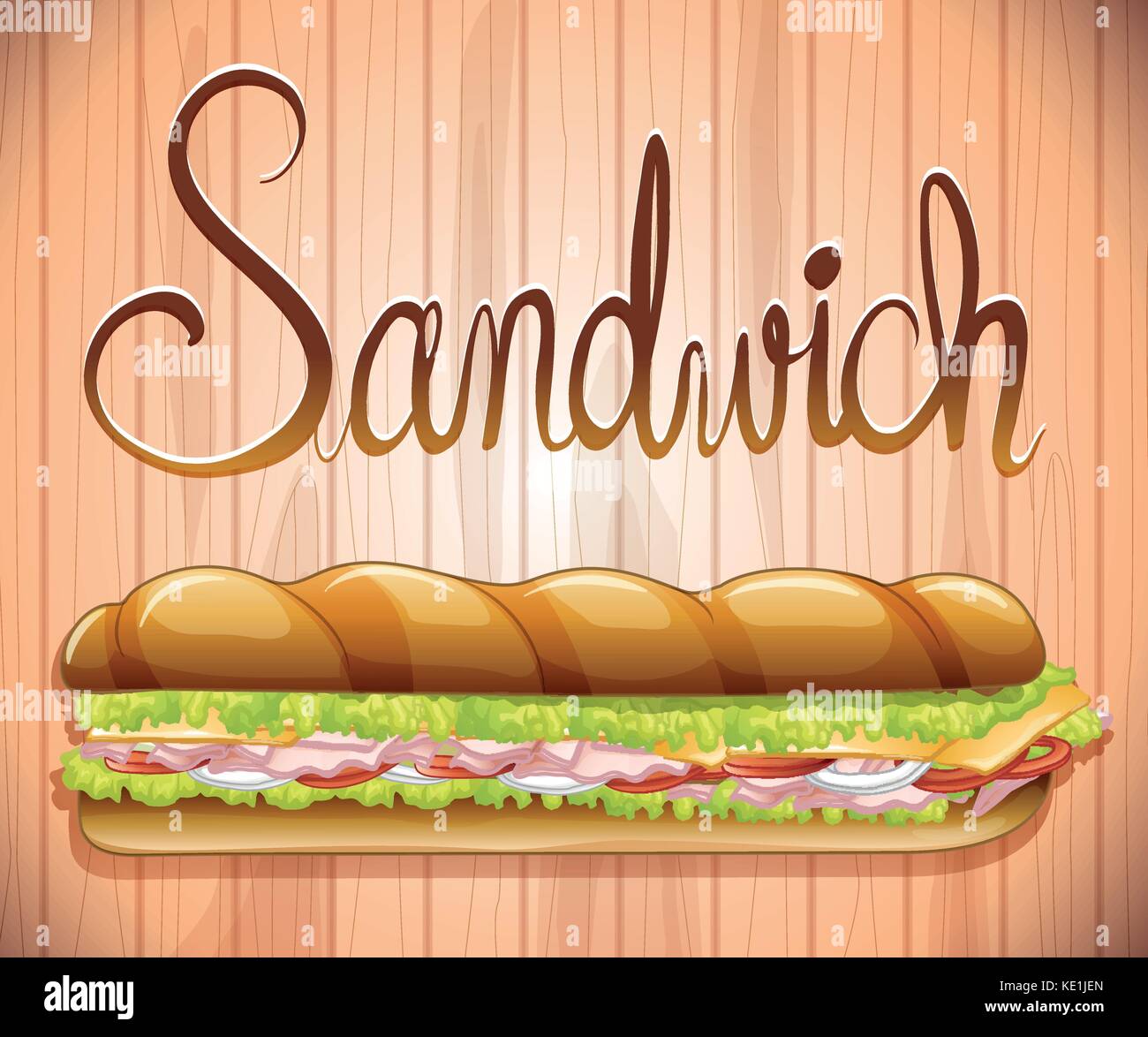 Foot long sandwich Stock Vector Images - Alamy