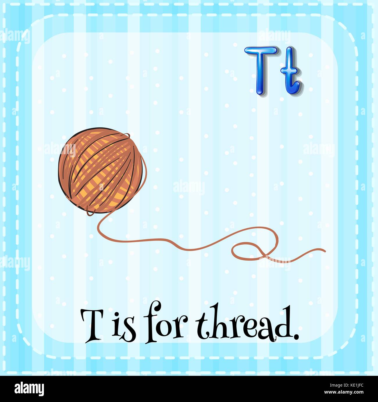 Flashcard letter T is for thread Stock Vector Image & Art - Alamy