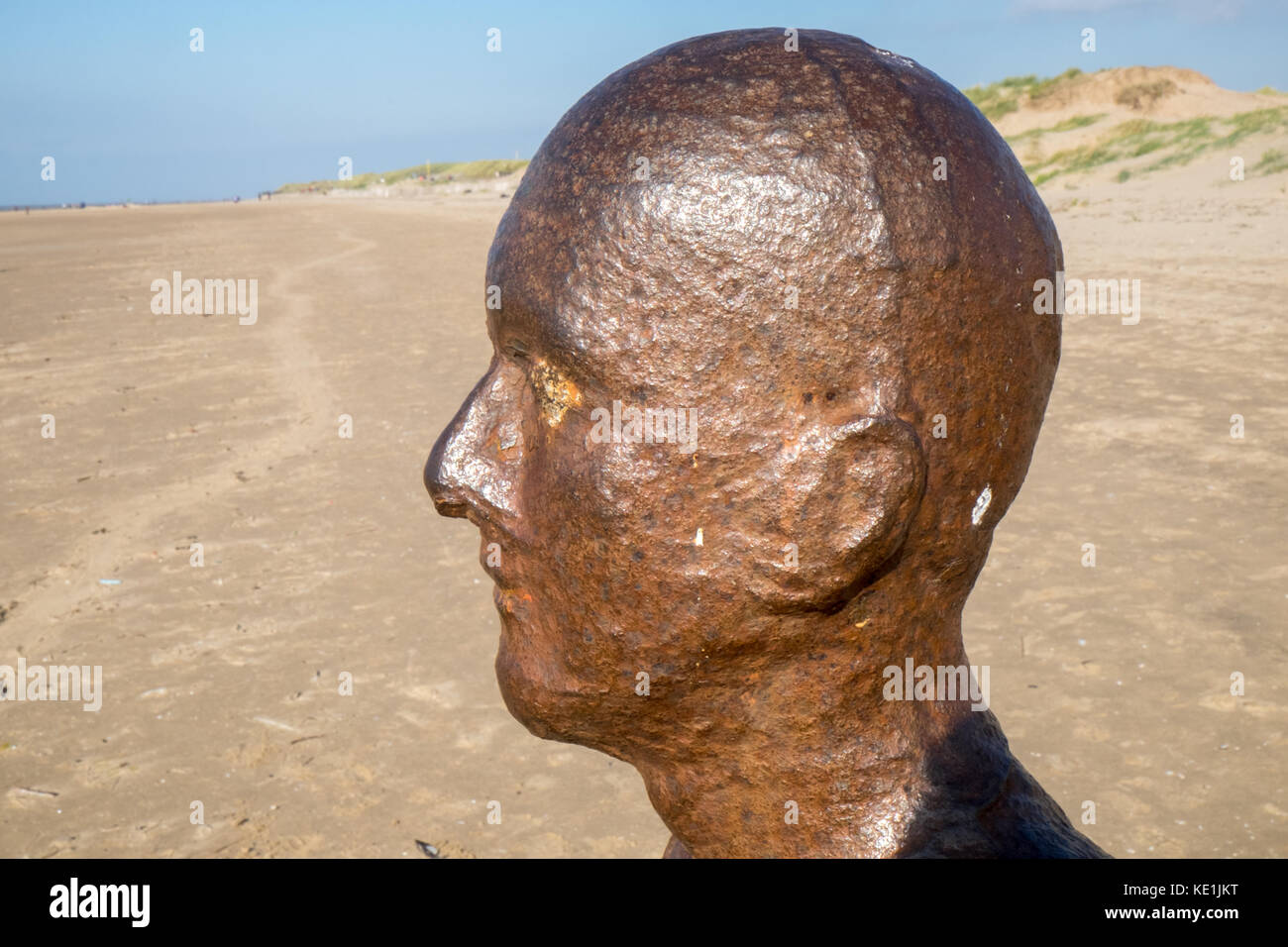 Anthony,Gormley,statues,iron,men,Another Place,art,installation,on ...