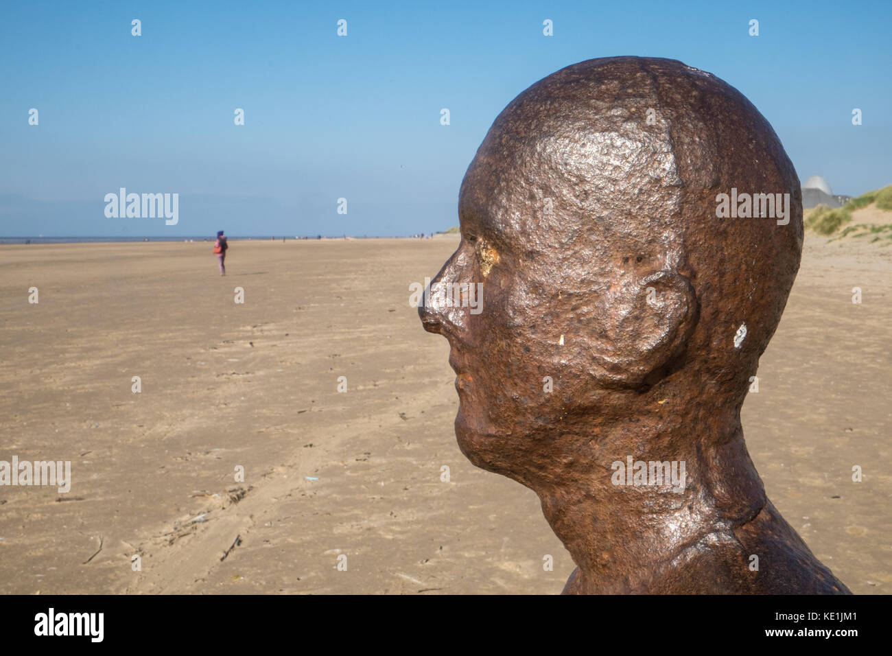 Anthony,Gormley,statues,iron,men,Another Place,art,installation,on ...