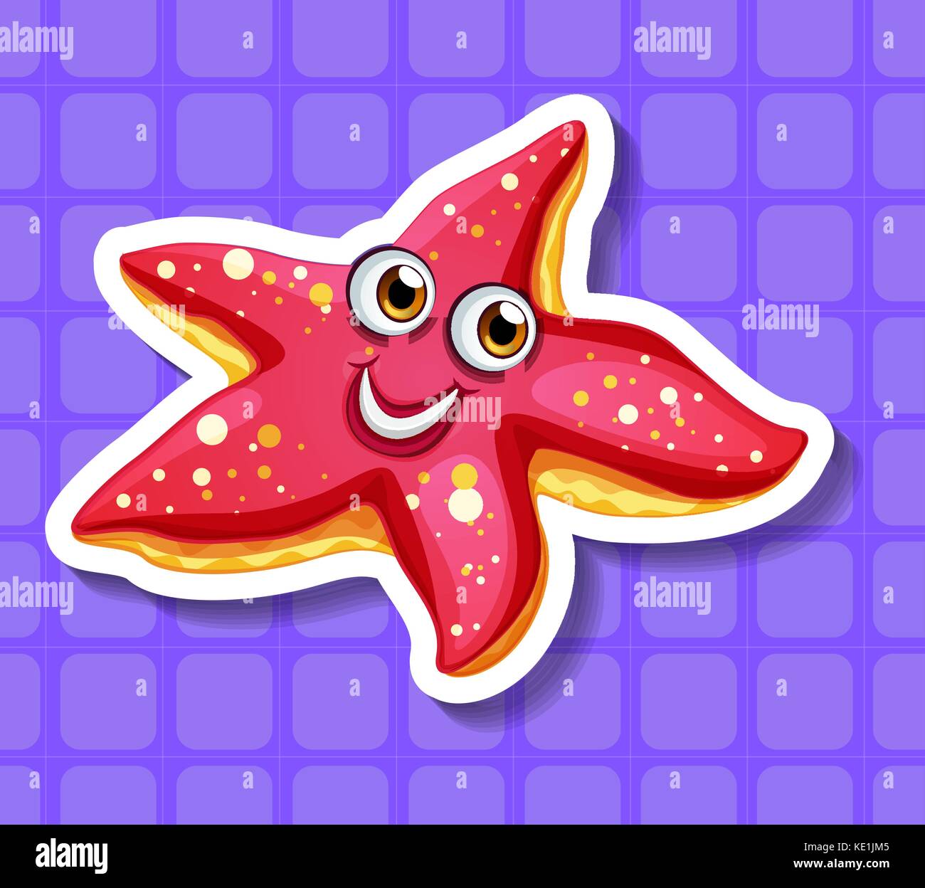Starfish with happy face illustration Stock Vector Image & Art - Alamy