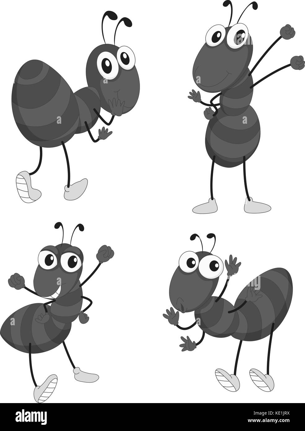 Different poses of ants illustration Stock Vector Image & Art - Alamy