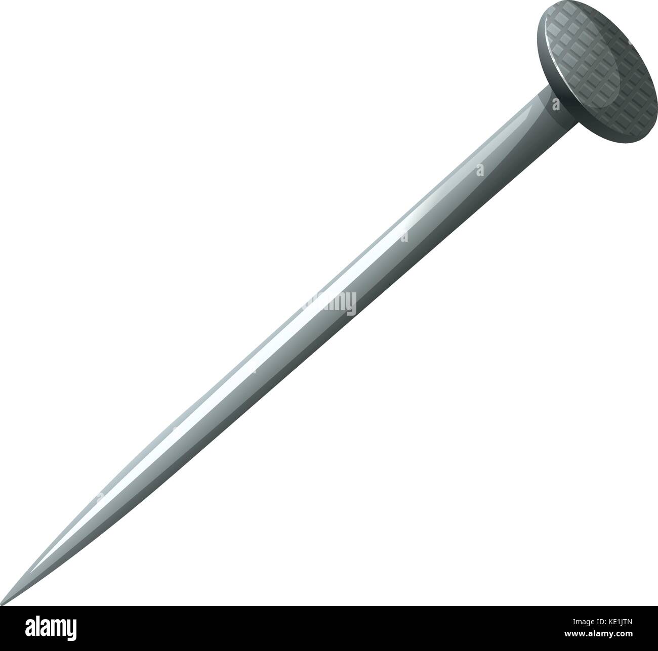 Metal nail on white background illustration Stock Vector Image & Art ...