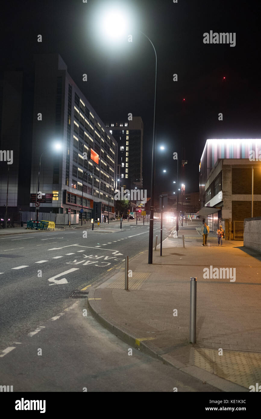 Charter Row at night, Sheffield, UK Stock Photo - Alamy