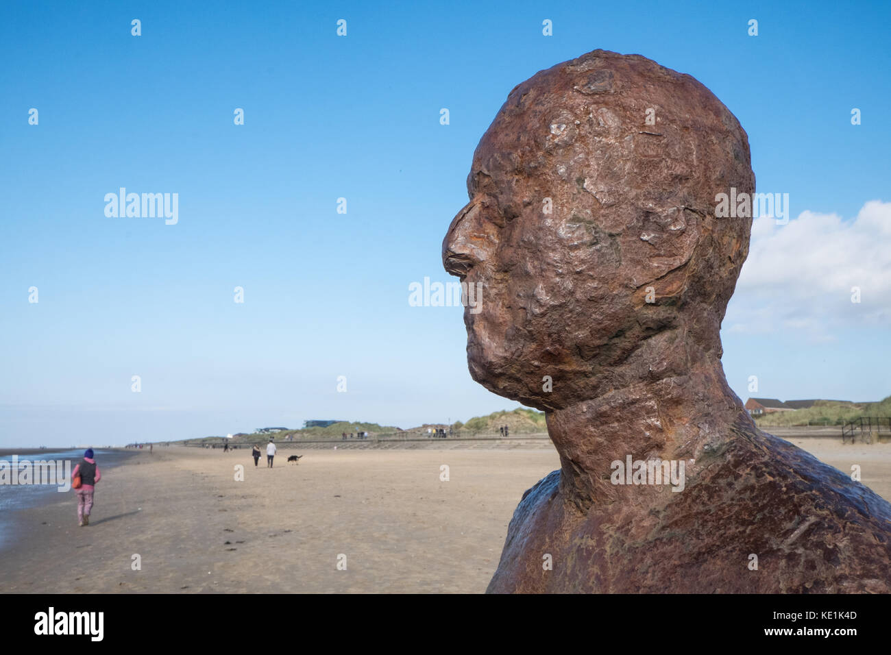 Anthony,Gormley,statues,iron,men,Another Place,art,installation,on ...