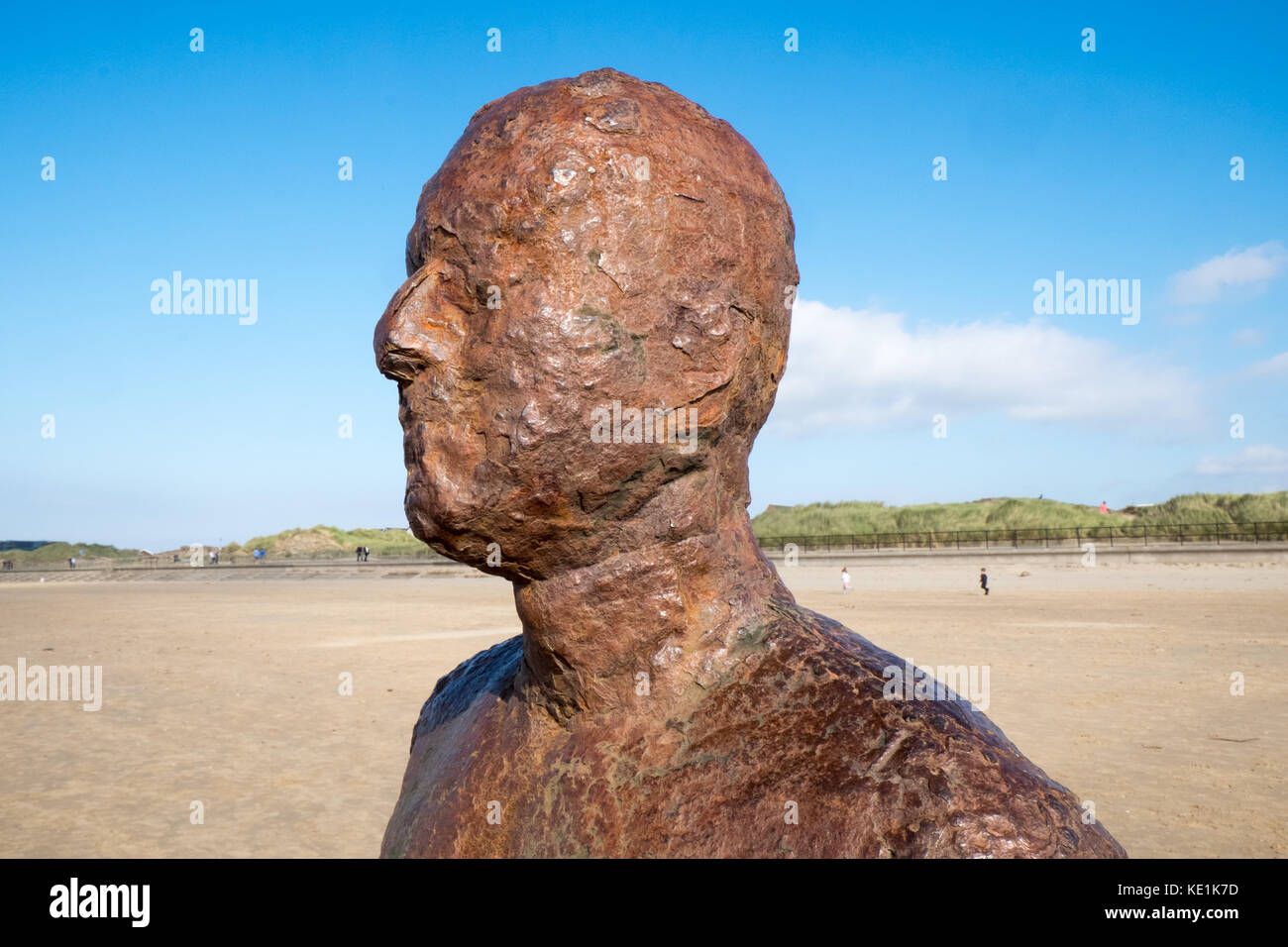 Anthony,Gormley,statues,iron,men,Another Place,art,installation,on ...