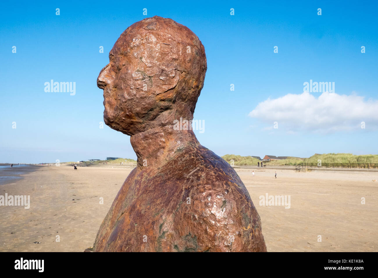 Anthony,Gormley,statues,iron,men,Another Place,art,installation,on ...
