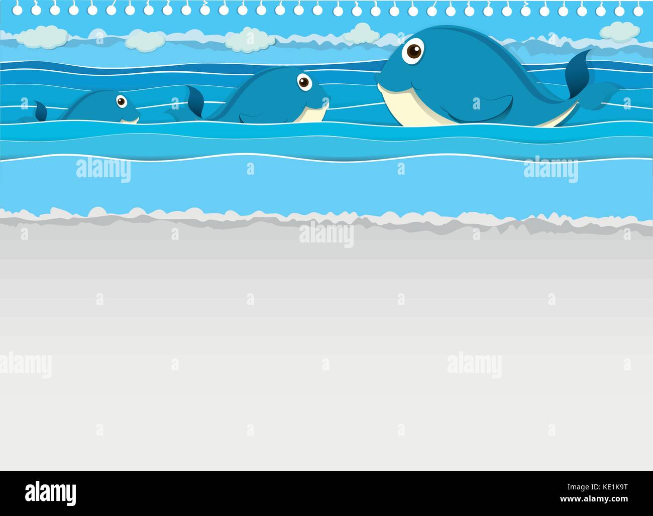 Whales swimming in the ocean illustration Stock Vector Image & Art - Alamy