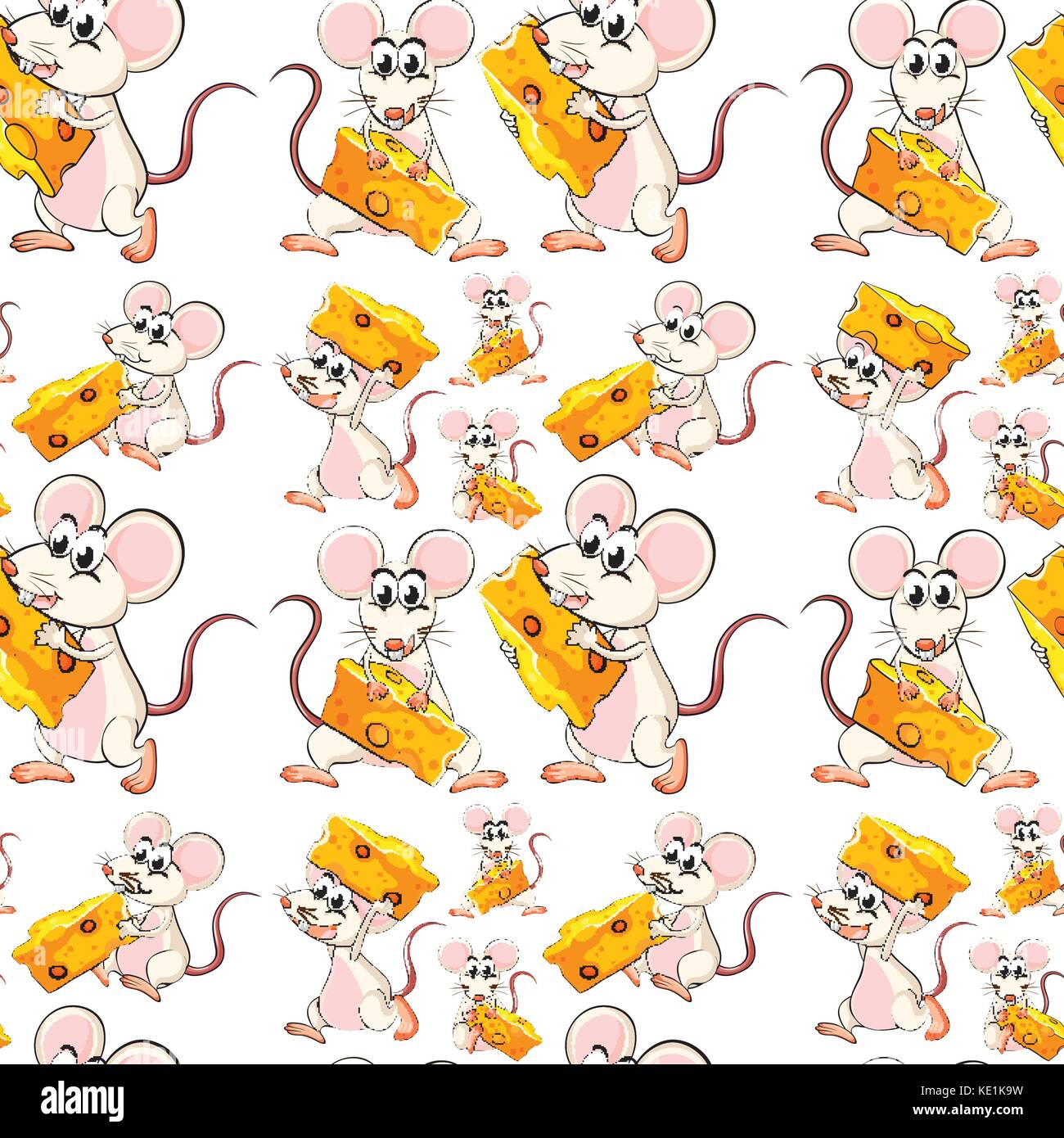 Seamless mouse with cheese illustration Stock Vector Image & Art - Alamy