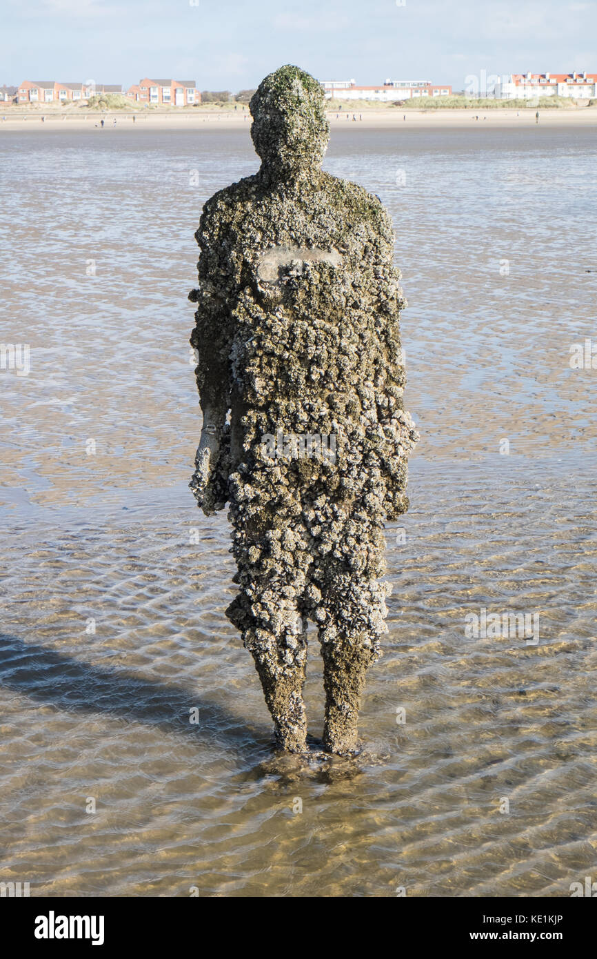 Anthony,Gormley,statues,iron,men,Another Place,art,installation,on ...