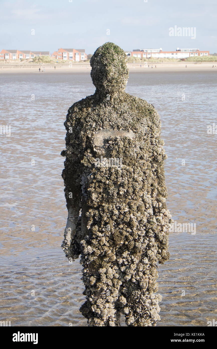 Anthony,Gormley,statues,iron,men,Another Place,art,installation,on ...