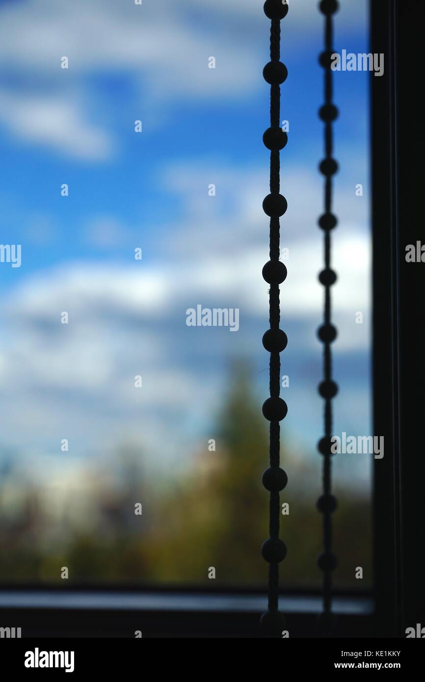 defocused View of outdoors through window pane Stock Photo - Alamy