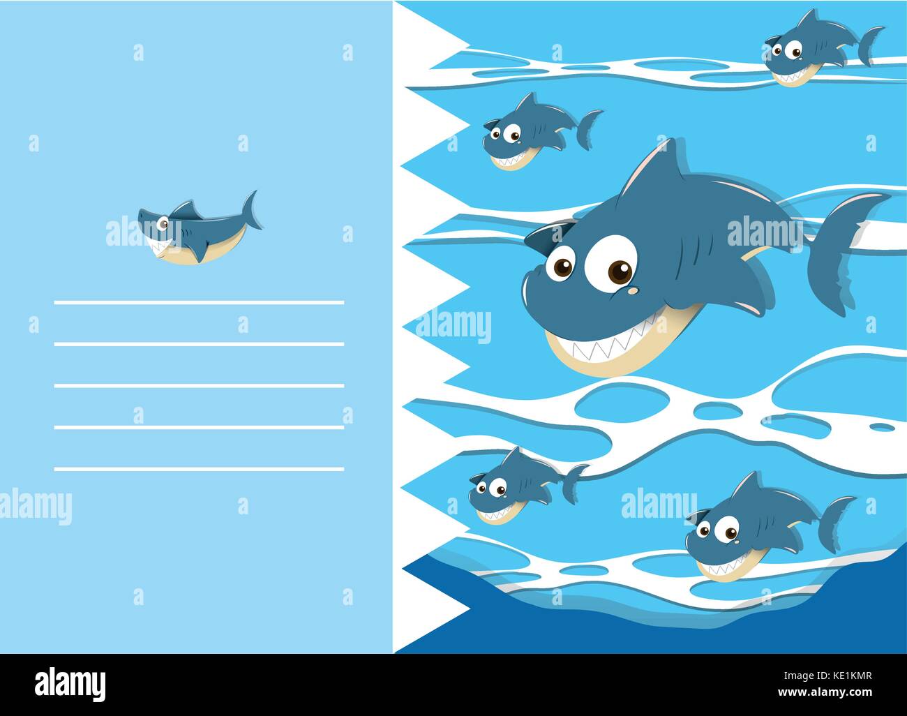 Shark in water Stock Vector Images - Alamy