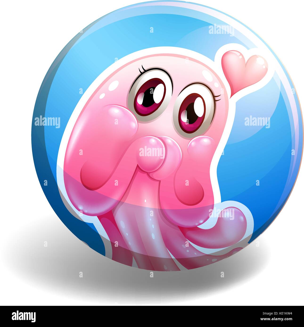 Illustration jellyfish circle Stock Vector Images - Alamy