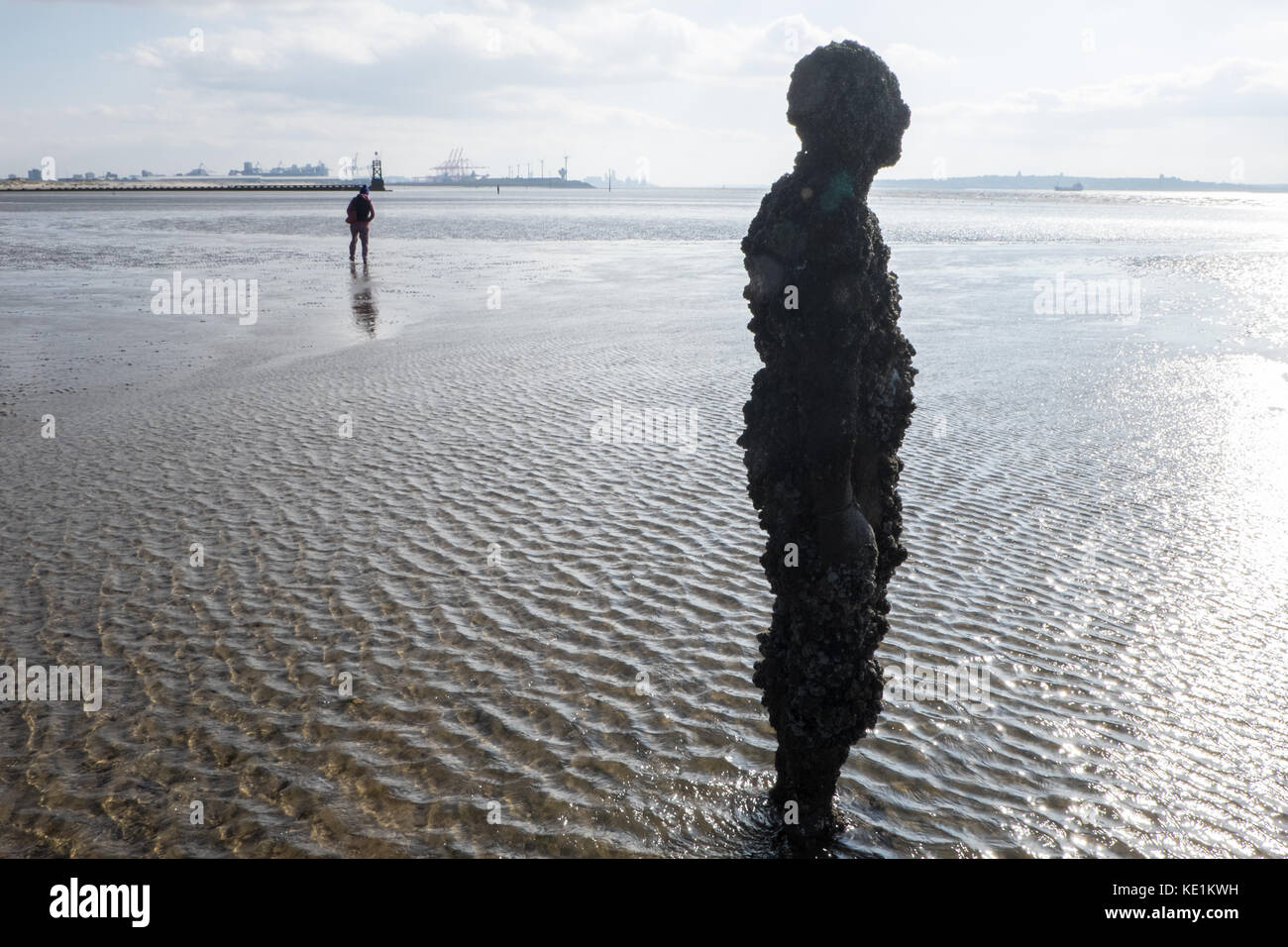 Anthony,Gormley,statues,iron,men,Another Place,art,installation,on ...