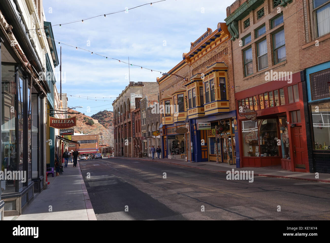 December 9, 2015 Bisbee, Arizona, USA: victorian buildings in the ...