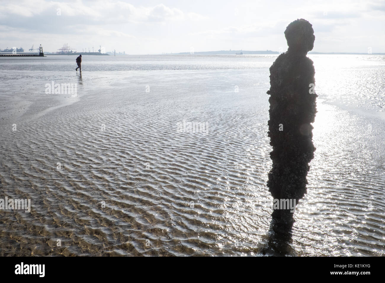 Anthony,Gormley,statues,iron,men,Another Place,art,installation,on ...