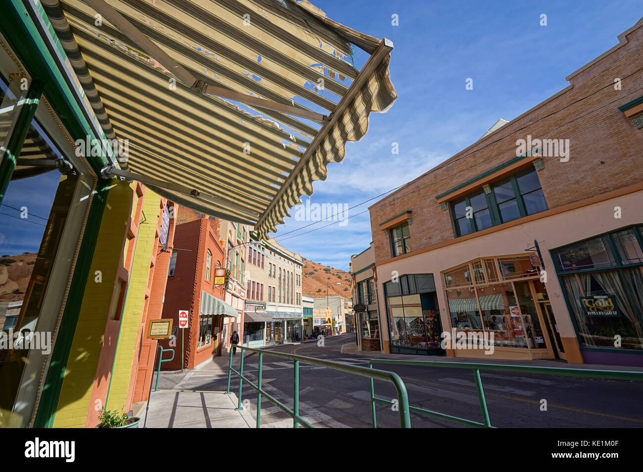 December 9, 2015 Bisbee, Arizona, USA: victorian buildings in the ...