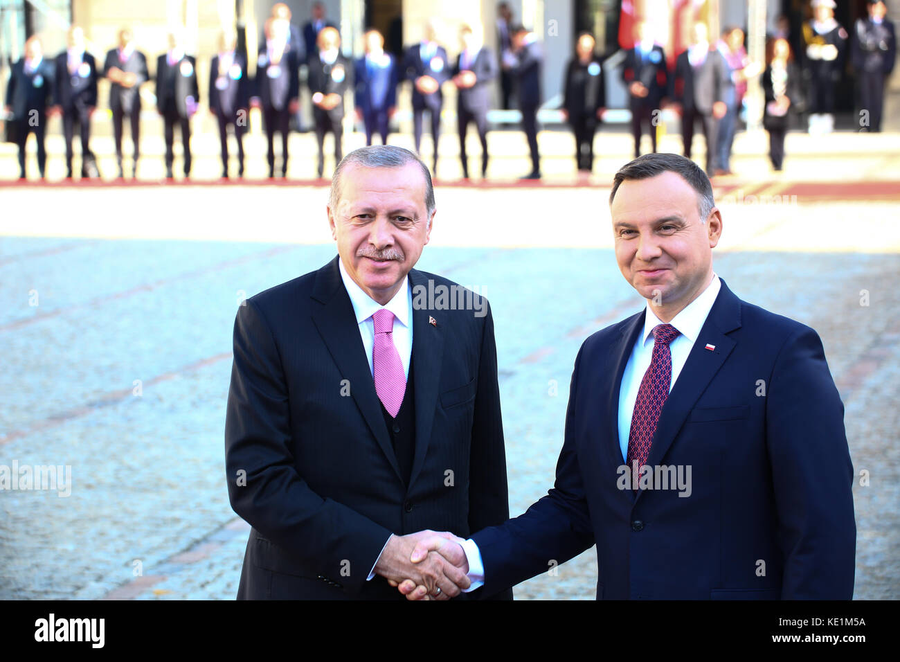 Warsaw, Poland. 17th Oct, 2017. President Duda received Turkish ...