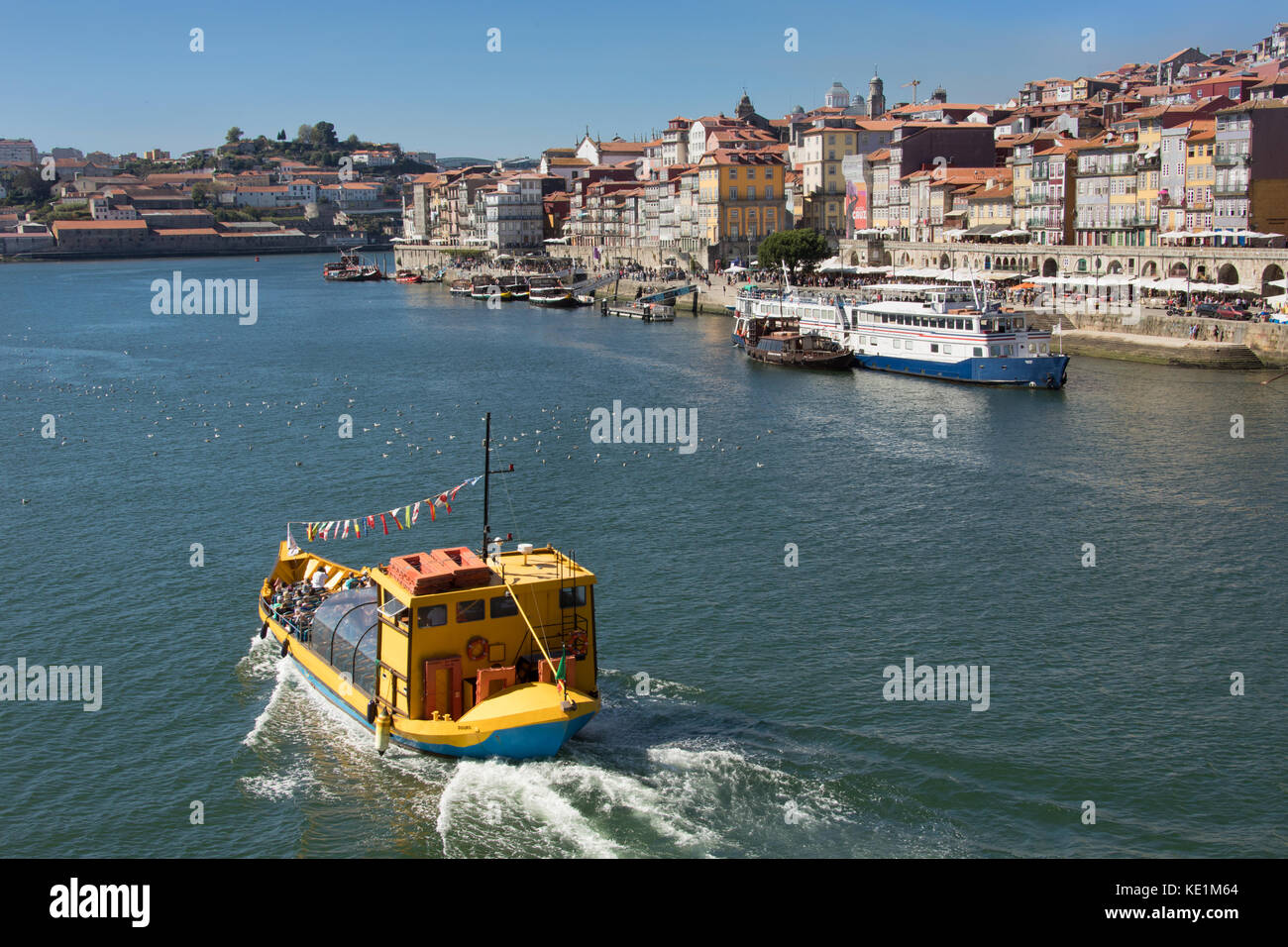 River Tour Boat on the Douro River, Porto, Porttugal Stock Photo - Alamy