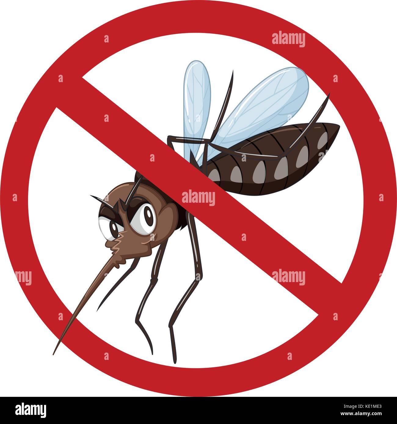 No mosquito sign on white illustration Stock Vector Image & Art - Alamy